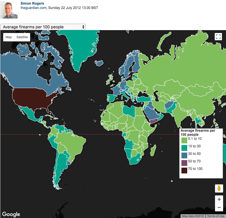 Gun ownership and gun homicide interactive map – Online Reporting ...