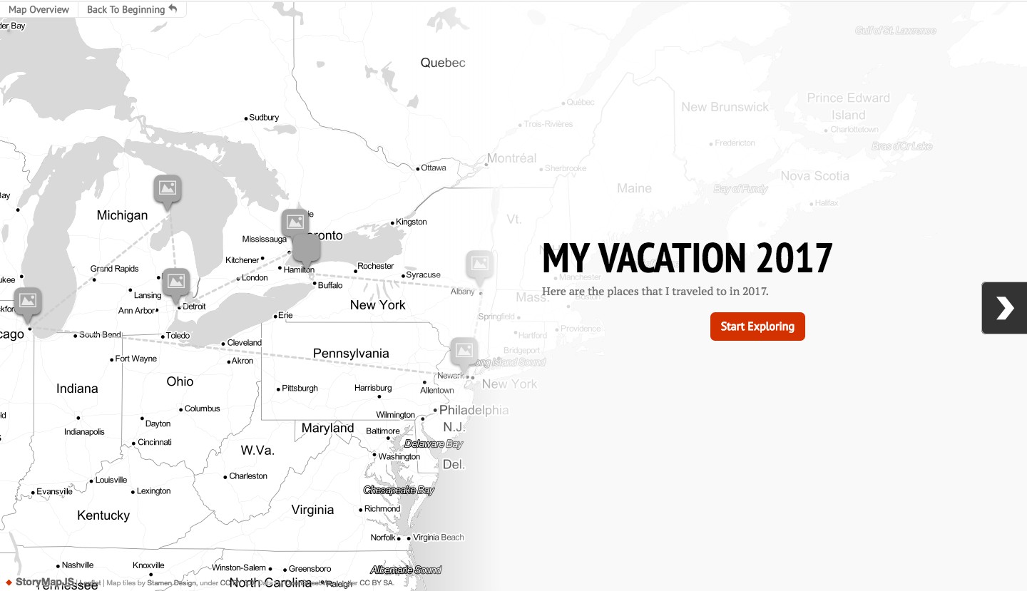 Story Map about where I traveled in 2017 – Online Reporting, Research ...